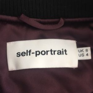 Self-Portrait | Jackets & Coats | Self Portrait Cropped Lace Bomber ...